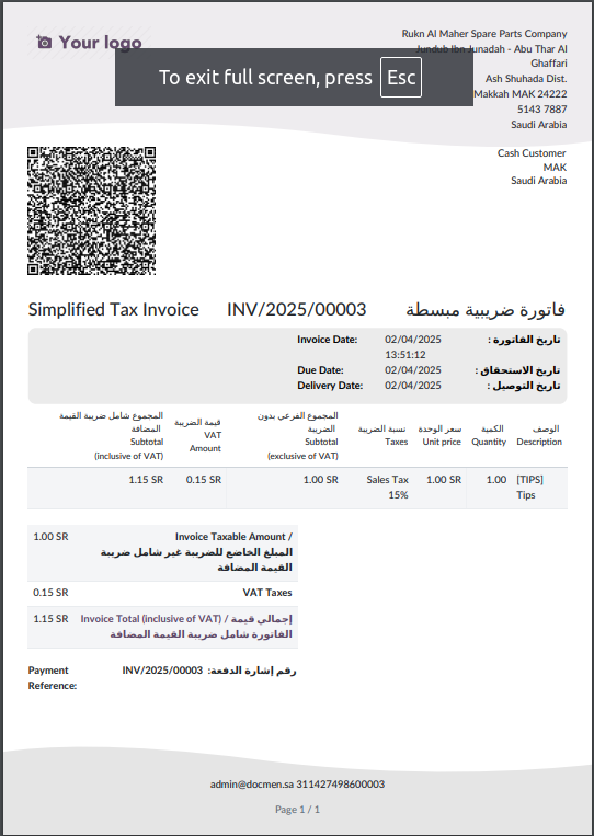 ZATCA Phase 2 Odoo Implementation | Saudi E-Invoicing & VAT